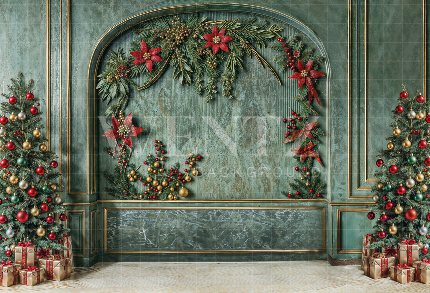 Fundo Fotográfico em Tecido Sala de Natal / Backdrop 6307