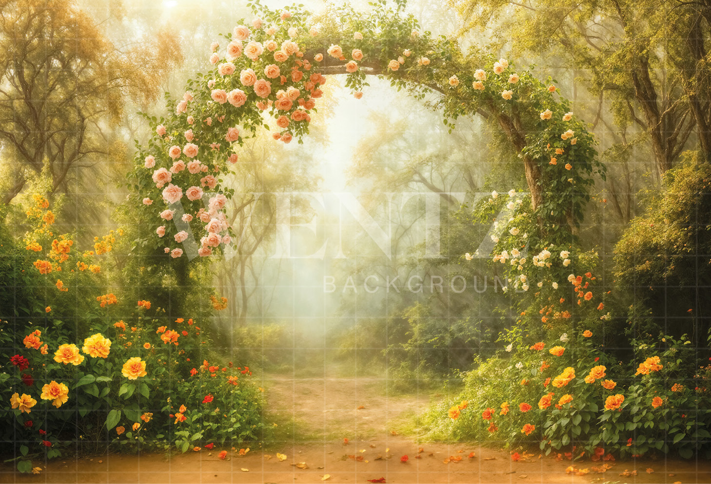 Fundo Fotográfico em Tecido Arco Floral Primavera / Backdrop 7870